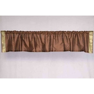 Brown - Rod Pocket Top It Off handmade Sari Valance - Pair - Bed Bath ...