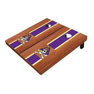 ECU Pirates Purple Rosewood Matching Long Strip Cornhole Boards - Bed ...