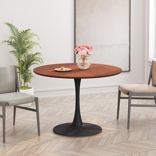 Round Dining Table with Metal Base Dining Table - Bed Bath & Beyond ...
