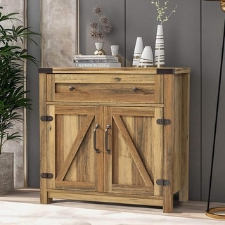 Farmhouse Double Barn Door Cabinet for Kitchen Dining Room Living Room ...