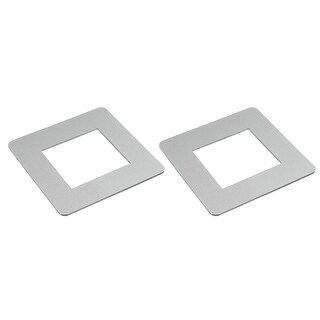 Switch Surround Plate 1 Gang Aluminum Plastic Silver Grey 130mm x 130mm ...