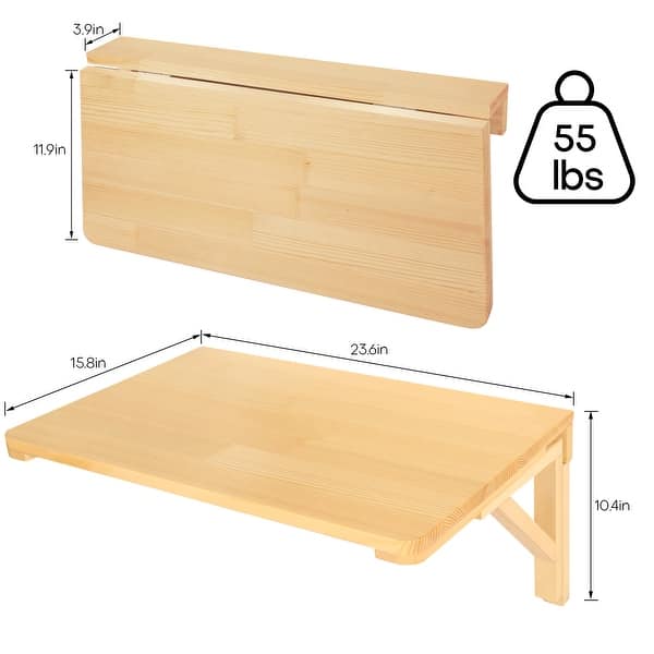 Multifunctional Wall Mounted Folding Desk Wooden Table Shelf ...