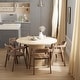 PAKASEPT Round Dining Table, Modern Kitchen Table with Solid Wood ...