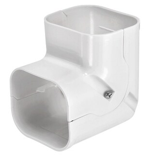 PVC Decorative Line Cover 0.33ft L x 3" W 90° Elbow Protect Tubing ...