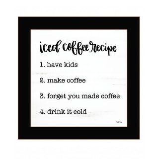 Iced Coffee Recipe Black Framed Print Wall Art - Bed Bath & Beyond ...