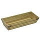 Natural wood small shallow rectangle crate with metal corner design ...