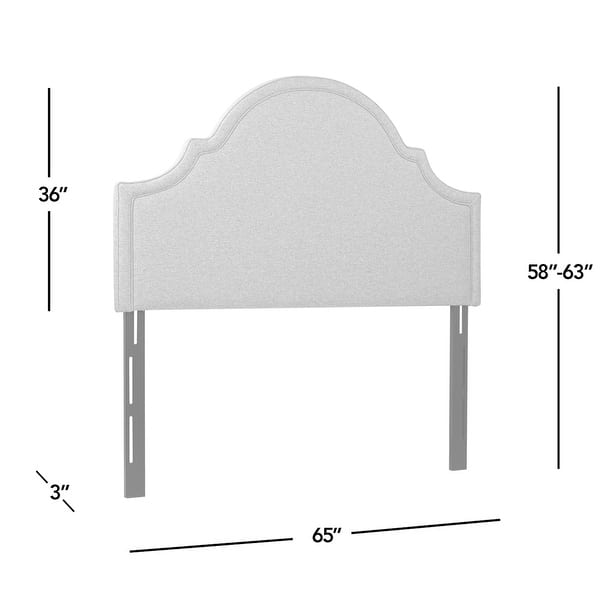 Catherine Camelback Adjustable Height Upholstered Headboard - Bed Bath ...