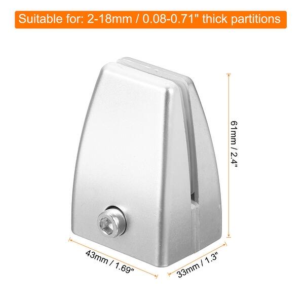Office Desk Partition Clips, for 2-18mm Thick Guard Bracket, 20pcs ...