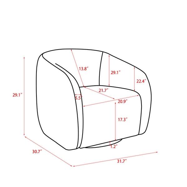 Kiptin 31.7"W 360 Degree Swivel Barrel Accent Chair (Set of 2) - Bed ...