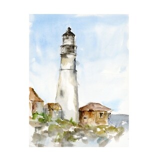 Ethan Harper 'Plein Air Lighthouse Study I' Canvas Art - Bed Bath ...