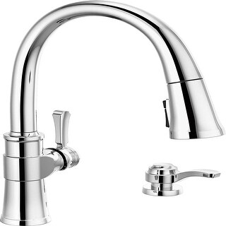 Single-Handle Kitchen Sink Faucet with Pull Down Sprayer, ShieldSpray ...