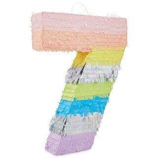 Large Number 7 Pinata for Girl's 7th Birthday Party Decorations ...
