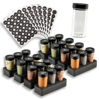 InDrawer Spice Rack ,Dishwasher Safe (24 4" Jars with Labels) - Bed ...