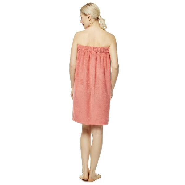 Women's Turkish Terry Cotton Bath and Shower Towel Wrap - Bed Bath ...