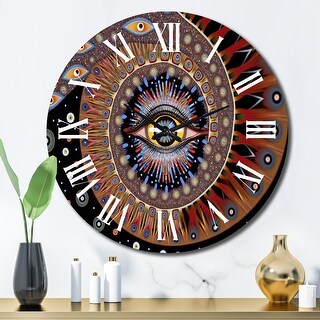 Designart "Sacred Vision Eye Of Consciousness" Eye Oversized Wall Clock ...
