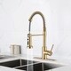 Single Handle Deck Mounted Spring Neck Pull Down Kitchen Faucet with ...