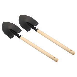 2Pcs 20 Inch Digging Shovel Round Pointed Long Handle Garden Shovel ...