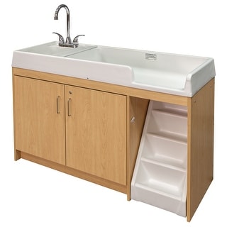 Tot Mate TM8520A.S2222 Maple Laminate Walkup Changing Table with Stairs ...