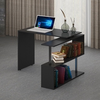 L-Shaped Corner Gaming Computer Desk Brown - Bed Bath & Beyond - 37218173