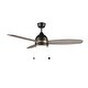 Reed 52-inch Indoor Ceiling Fan with Pull Chain,Dimmable LED Light Kit ...