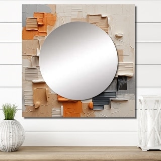 Designart "minimalism Wizards" Abstract Collages Wall Mirror - Abstract ...