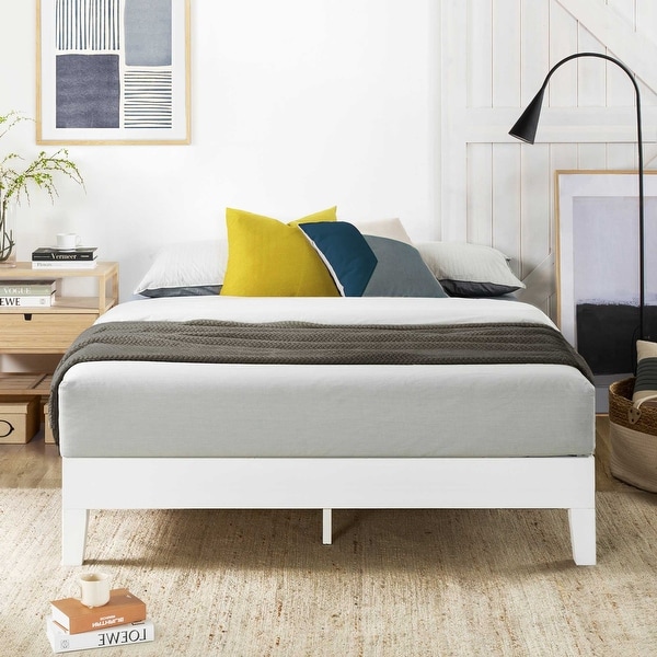 Grand Solid Wood 12 inch Platform Bed Frame by Crown Comfort On Sale Bed Bath Beyond 22378124