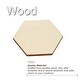 50mm Wood Pieces, 150 Pack Unfinished Hexagonal Wood Shapes Blank ...