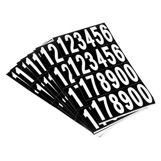 Mailbox Numbers Sticker Label Self Adhesive 76x25mm, Pack of 10 - Black ...