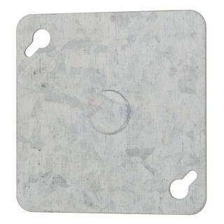 4 in.Square Galvanized Steel Box Cover in Galvanized Steel American ...