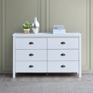 6 Drawer Master Dresser with Interlock Drawer Feature,Wide Dressers for ...