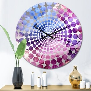 Designart "Liquid Purity Ink Wave Abstract In Red & Blue III" Abstract ...