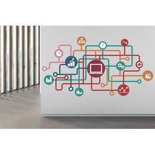 Technology Vinyl Wall Art Decal, Circuit Board Wall Decal - Bed Bath ...