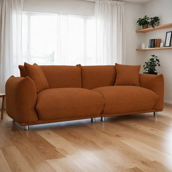87'' Stylish Oversized Deep Seats Loveseat Sofa,3 Seater Sofa,Solid ...