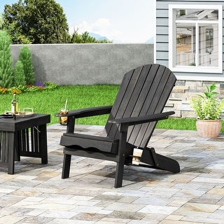 Outdoor Patio Adirondack Chairs Single Chairs with Sturdy Wood Frame ...