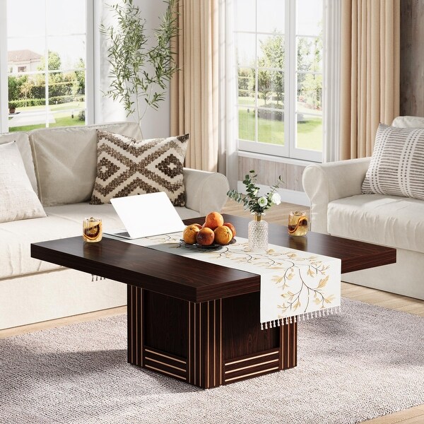 Vintage Square Coffee Table Center Table with Table Runner for Living Room Bed Bath Beyond 40392876