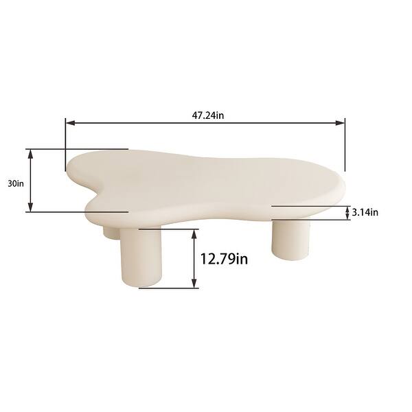 Cream White Palette Artwork Coffee Table Lovely Cloud Shaped Table ...