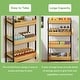 4-Tier Wood Fruit Vegetable Storage Rack Stand Stackable Fruit Basket ...