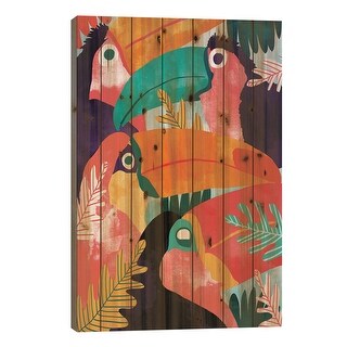 Toucan Flock Print On Wood by 83 Oranges - Multi-Color - Bed Bath ...