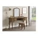 Poundex Vanity Set with Stool - Bed Bath & Beyond - 37000883