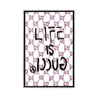 iCanvas "Life Is Gucci Logo" by Julie Schreiber Framed - Bed Bath ...