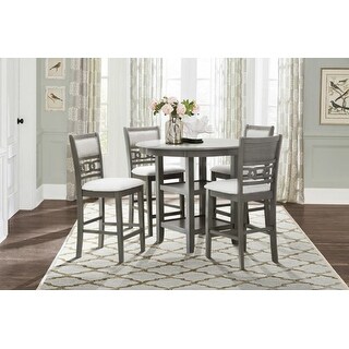 Counter Dining Grey Mindy Wood 42" Round 5PC Set - Bed Bath & Beyond ...