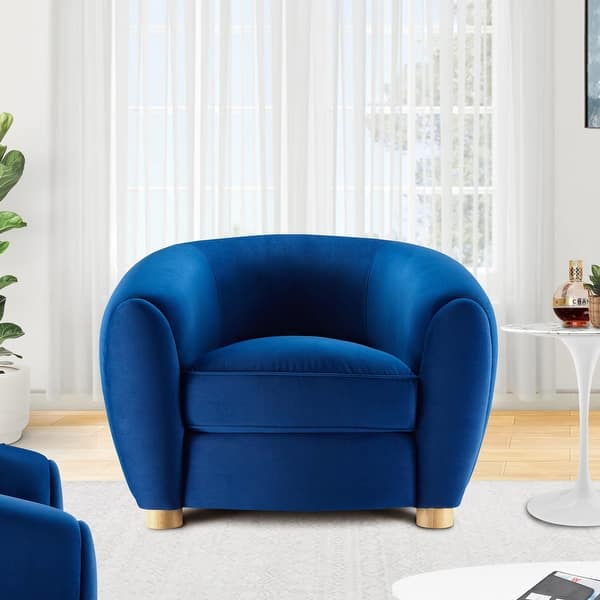 Reno Modern Blue Velvet Upholstered Arm Guest Chair - Bed Bath & Beyond ...