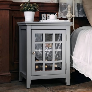 Traditional Design Night Stand with Open Door Compartments Modern ...