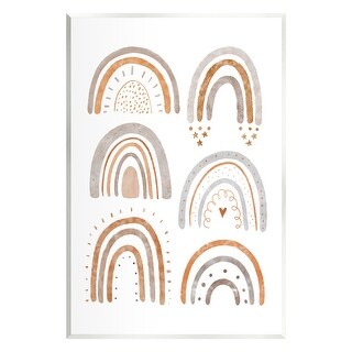 Stupell Muted Rainbows & Shapes Wall Plaque Art Design by LSR Design ...