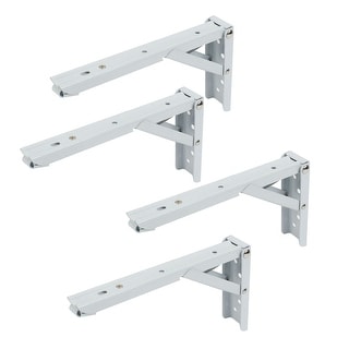 4Pcs Right Angle Spring Loaded Folding Support Shelf Bracket 8" Length ...