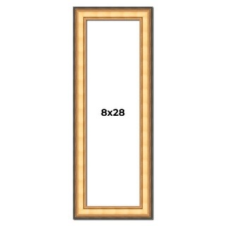 8x28 Frame Gold Plein Aire Solid Wood Picture Frame Width 2 Inches ...