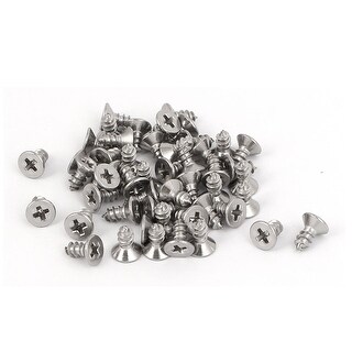 50 Pcs 316 Stainless Steel Countersunk Phillips Self Tapping Screws ...