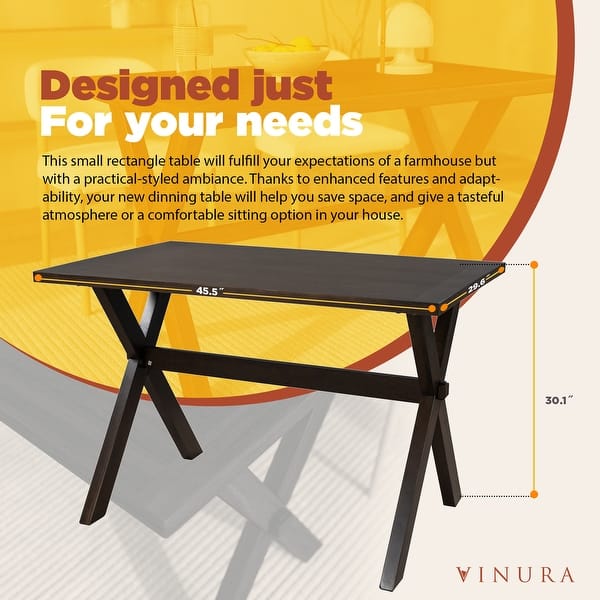 Wood Dining Table - Brown Small Dining Table 36 Inch Table - Bed Bath ...