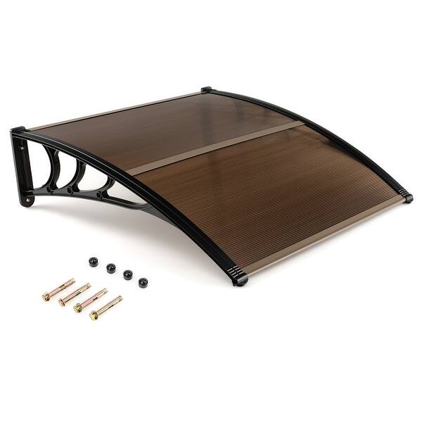 Costway 40'' x 40'' Patio Awning Canopy Outdoor Window Door Overhang ...