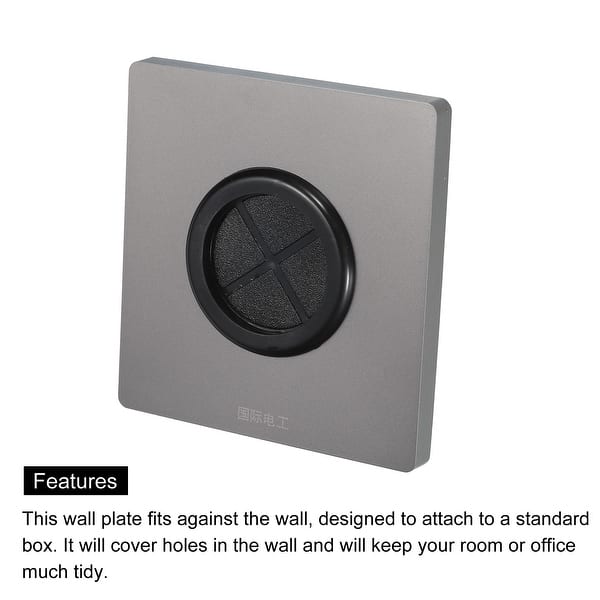 Grommet Wall Plate PC Wall Panel with 1.5 Inch Rubber Cable Through ...